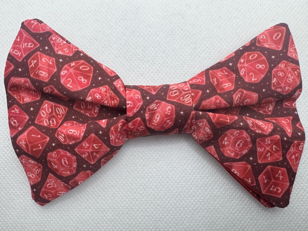 Red Gaming Dice Hairbow, Hair Bow, Fire, Ruby, D20, Roll for Initiative ...