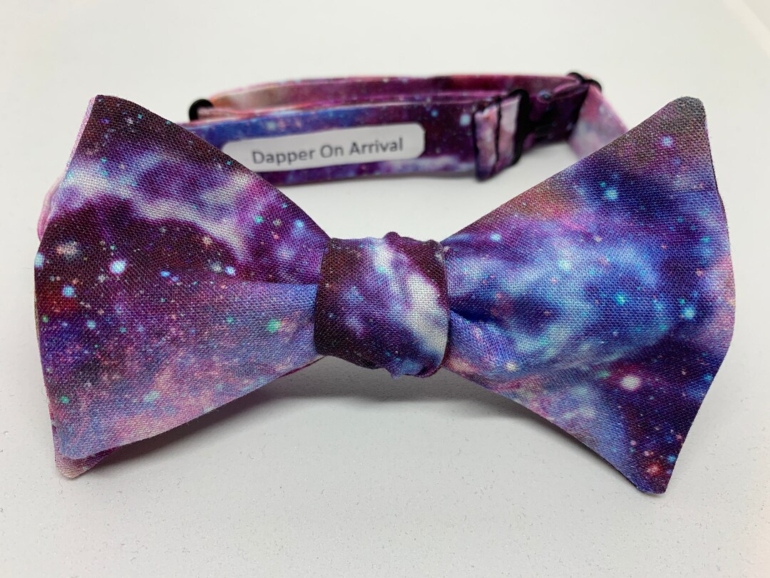 Galaxy Bow Tie, Universe, Space, Self Tie, Pre Tied, Bowtie, Purple ...