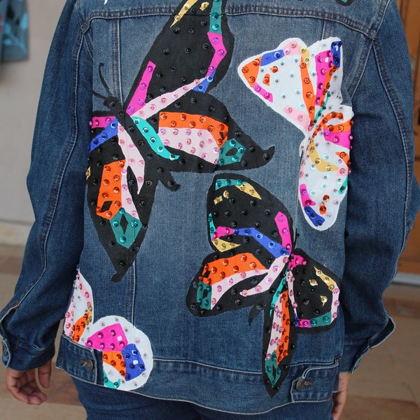 Mens Hand Painted Jean Jacket - Etsy