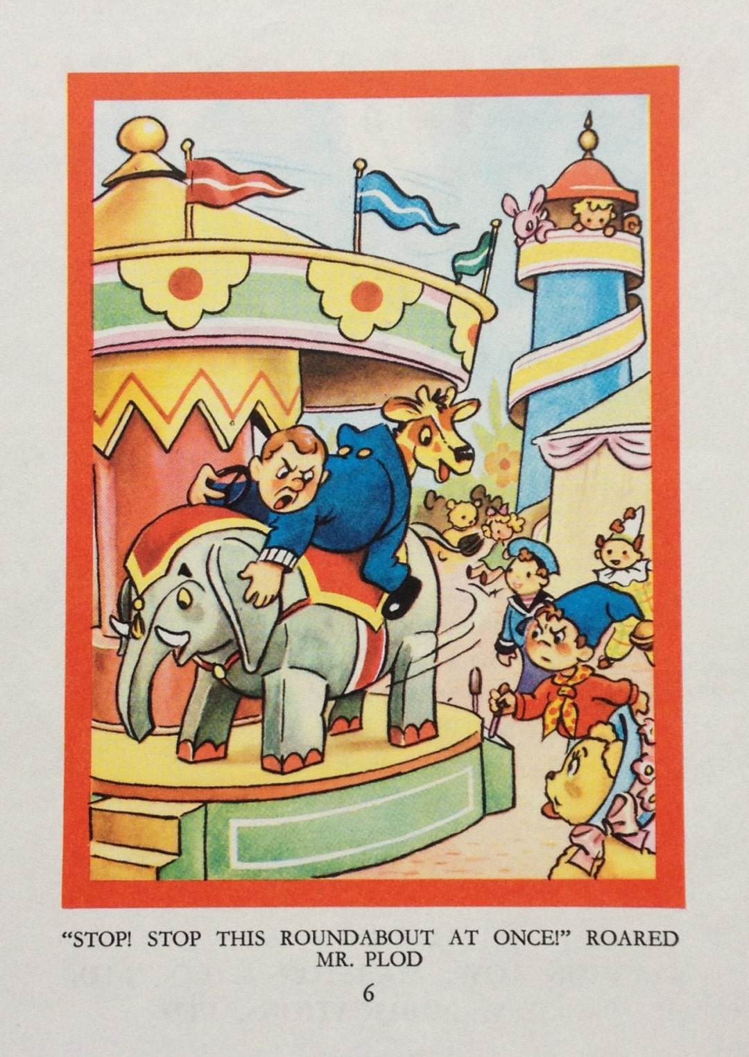 1960 Vintage Noddy Print by Peter Wienk From Noddy Goes to the Fair ...