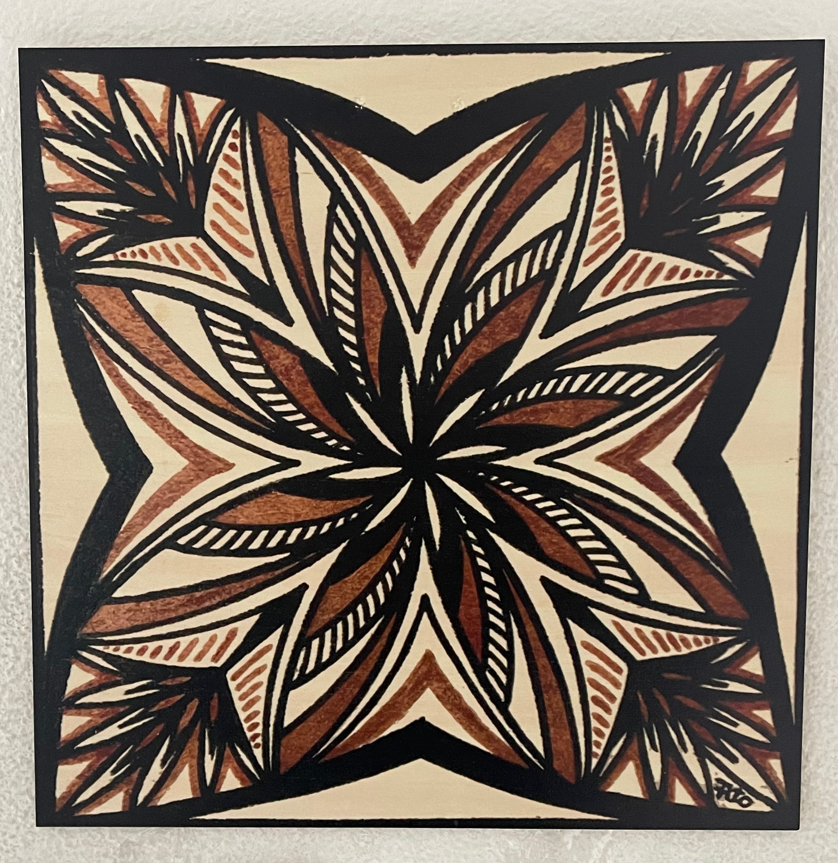 Samoan Siapo Print on Wood Polynesian Tapa - Etsy Australia