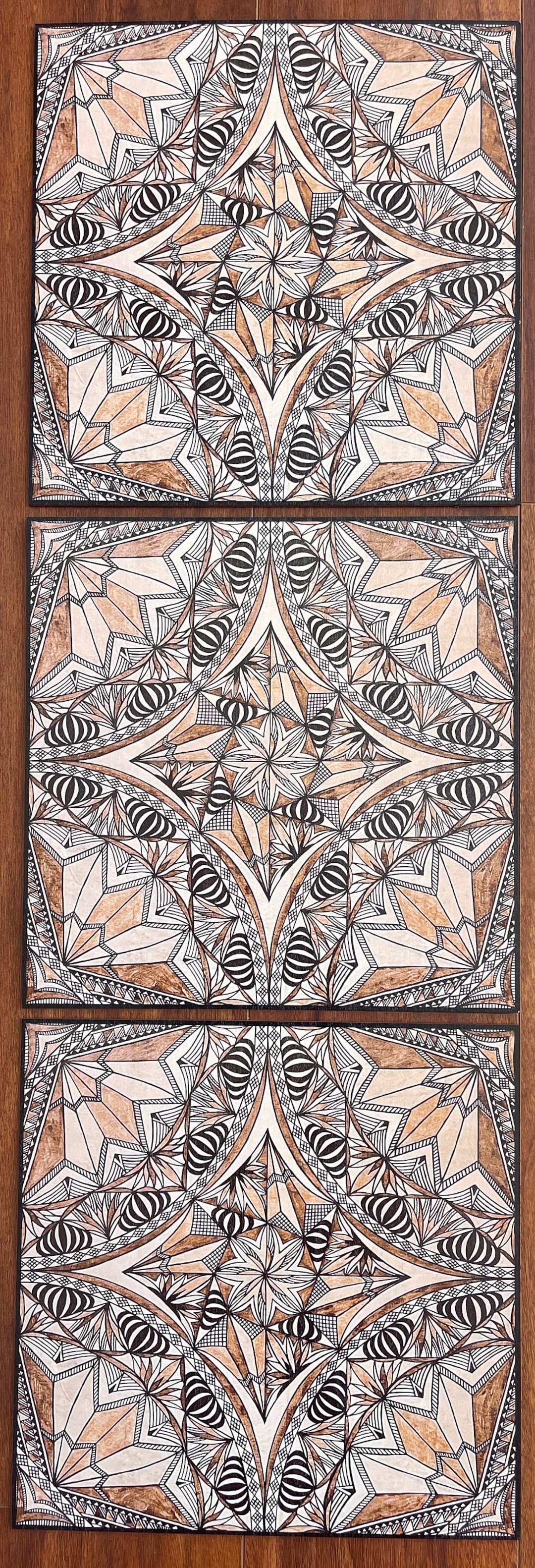 Samoan Siapo Prints on Wood Set of Two - Polynesian Tapa - Etsy