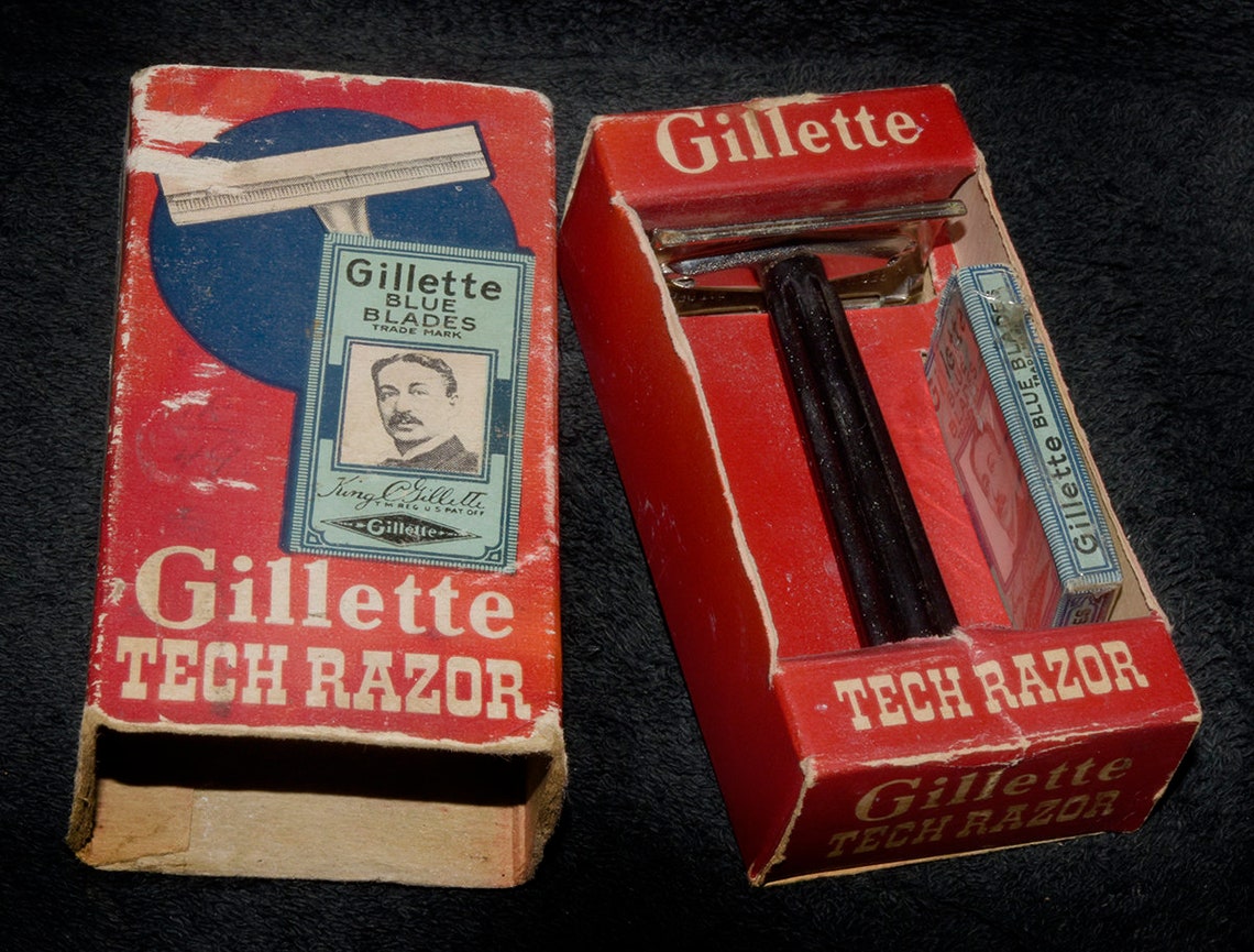 Gillette Plastic Handled Tech Safety Razor - Etsy