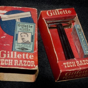 Gillette Plastic Handled Tech Safety Razor - Etsy