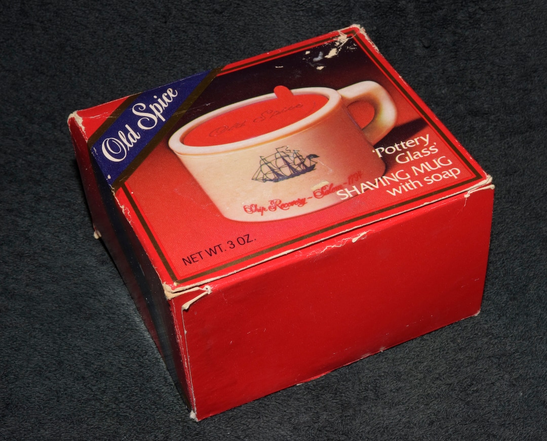 Old Spice Mug With Shaving Soap - 1970s - Etsy