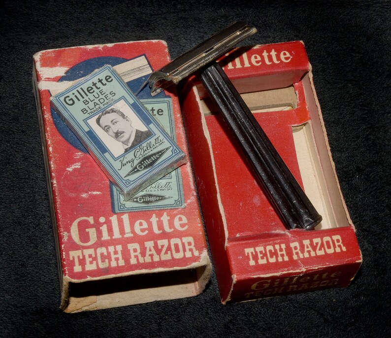 Gillette Plastic Handled Tech Safety Razor - Etsy