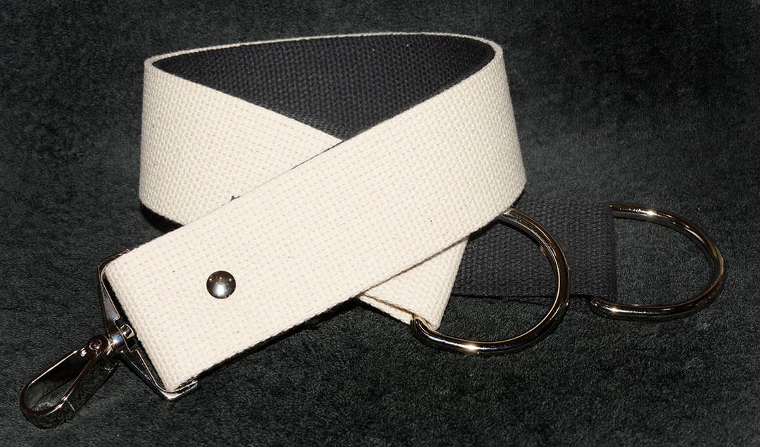 Dual Webbing Straight Razor Strop - White/black - Etsy