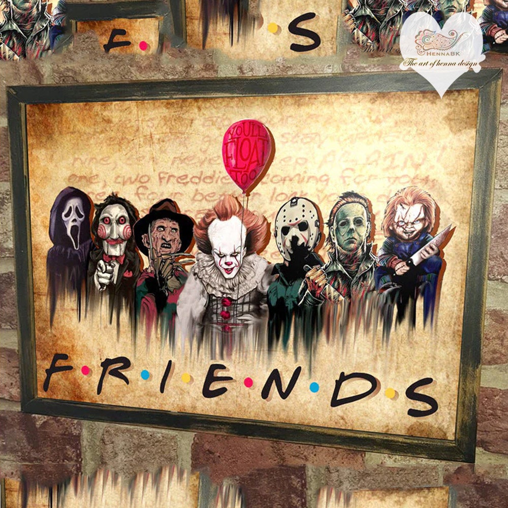 Vintage Friends Horror Characters Halloween Kills Poster