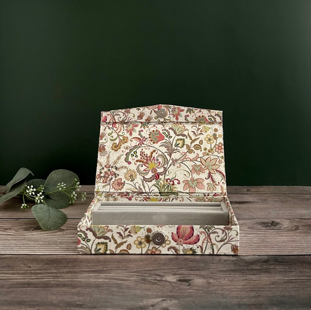 Handmade Fabric Jewelry Box With Liberty of London Fabric - Long #7 - Etsy