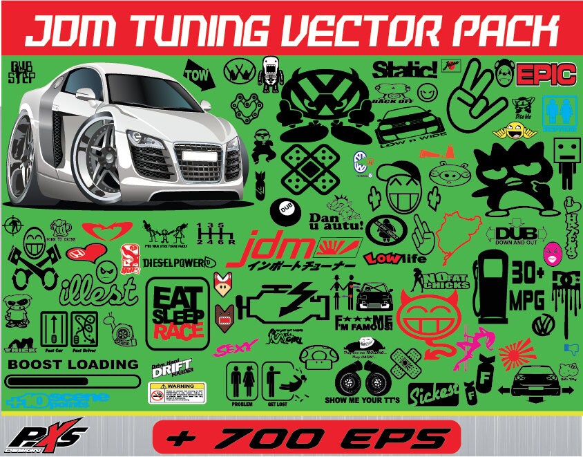 Jdm auto tuning vector pack EPS vettoriale full pack volume 1 10 - Etsy ...