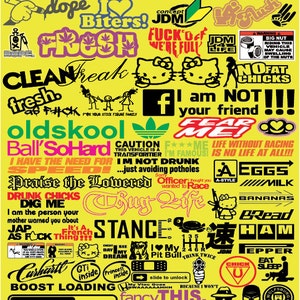 Bundle Jdm Tuning Vector EPS Full Pack From Volume 1 to 10 Sticker ...