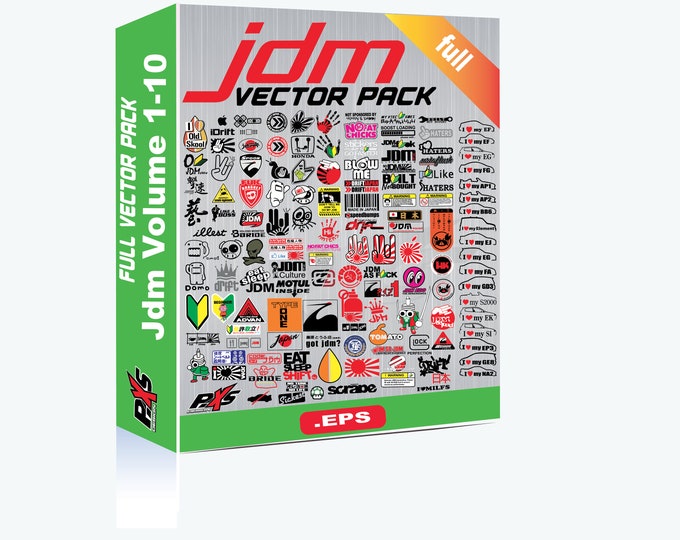 Bundle Jdm Tuning Vector EPS Full Pack From Volume 1 to 10 Sticker ...