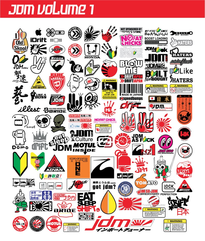 Bundle Jdm Tuning Vector EPS Full Pack From Volume 1 to 10 Sticker ...