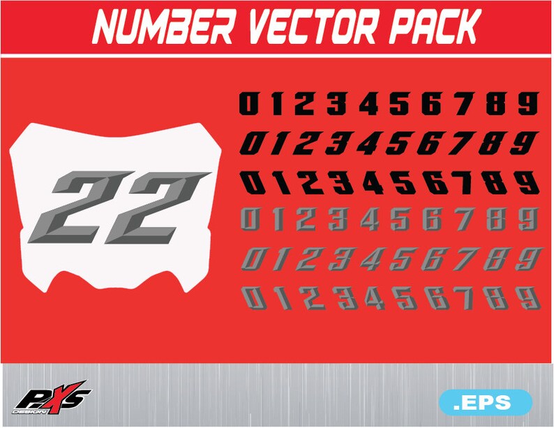 Number Pack Vector Moto Motocross Kart Rally Modellismo Scooter ...