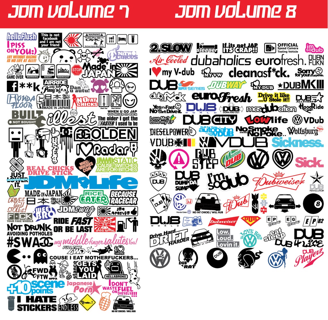 Jdm auto tuning vector pack EPS vettoriale full pack volume 1 10 - Etsy ...