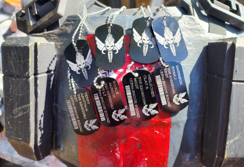Custom Halo Dog Tags Costume Cosplay ODST Spartan - Etsy