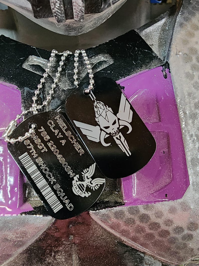 Custom Halo Dog Tags Costume Cosplay ODST Spartan - Etsy