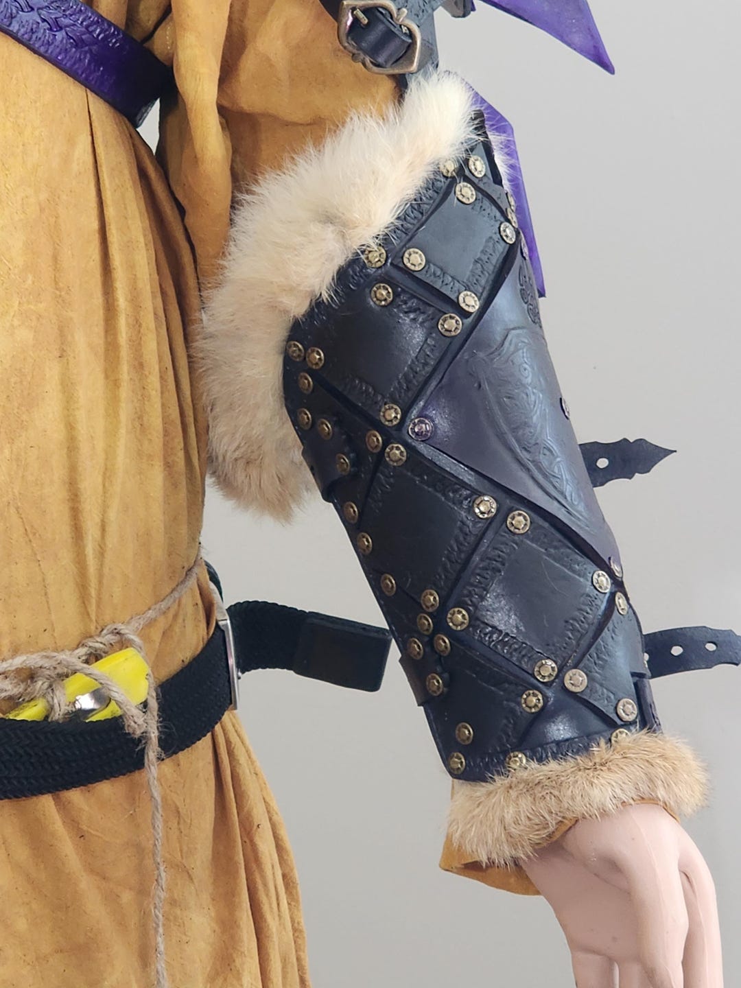 Leather Warrior Bracers Viking Barbarian (pair) Shield. Renaissance ...