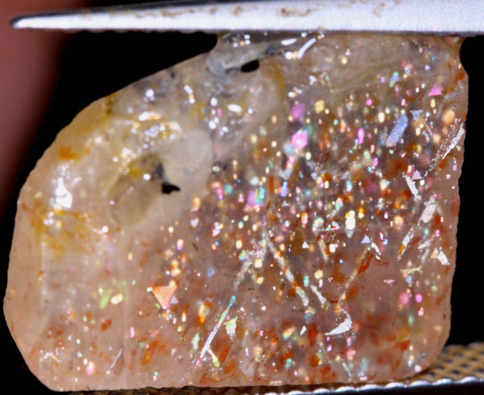 5.15cts Rainbow Lattice Australian Sunstone - Etsy