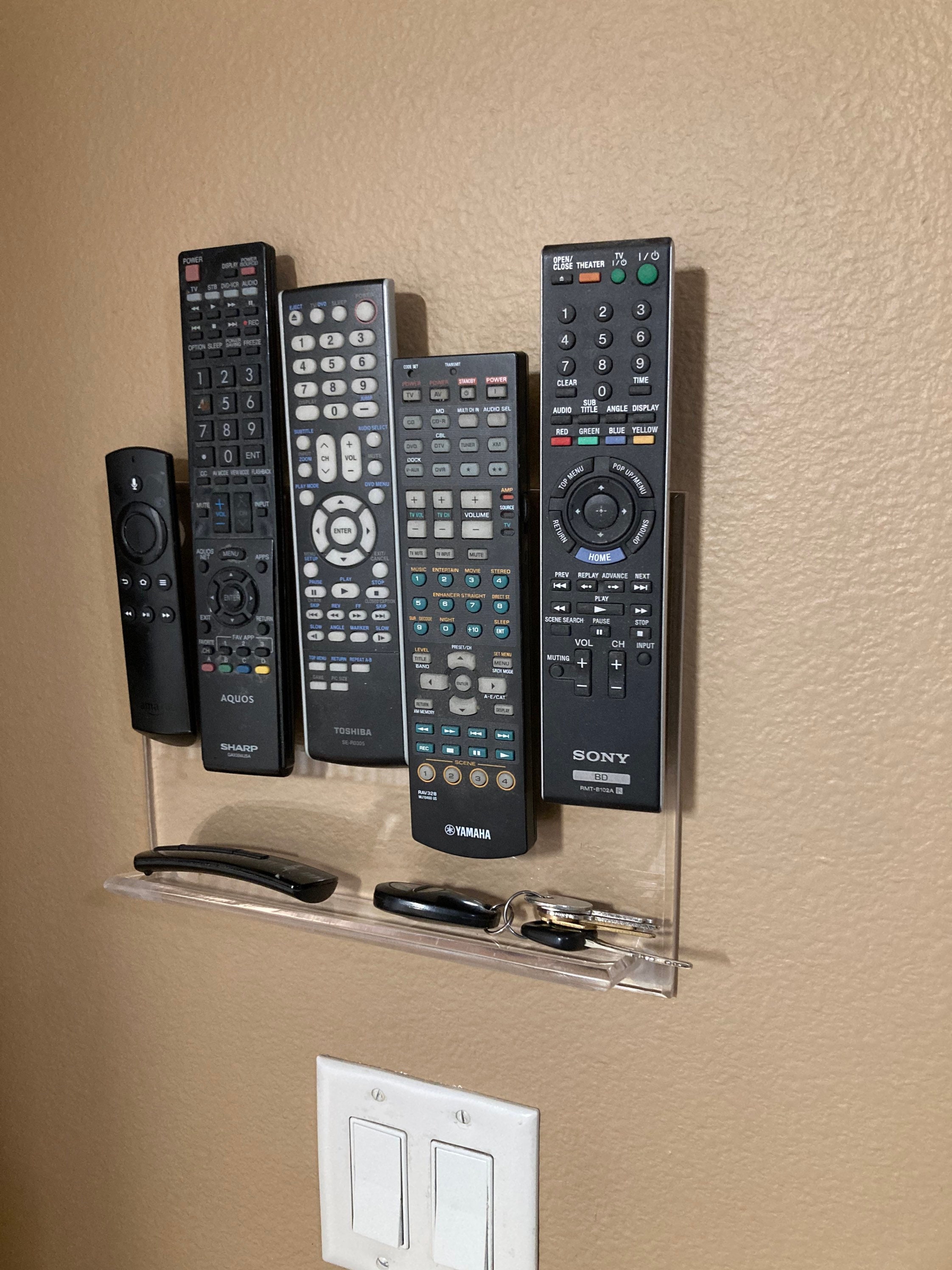 Mcchi Wall Mounted Magnetic Remote Holder 5 Remotes | Etsy
