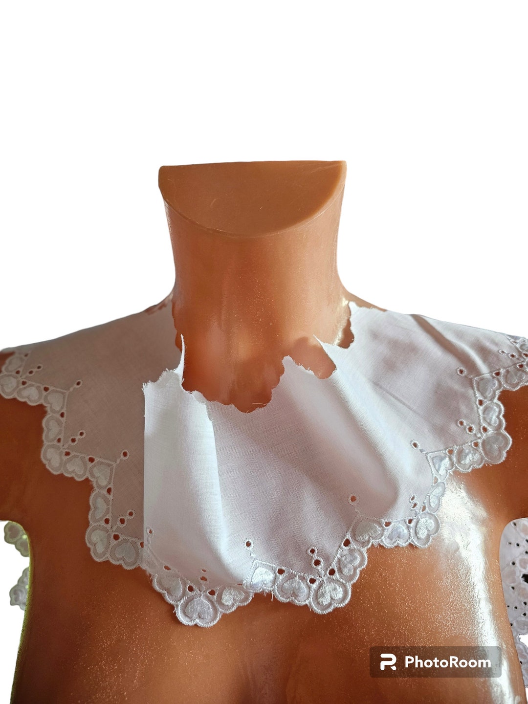 Fine Swiss Cotton Lace Border With Heart Lace, Lace, Trim in White 11 ...