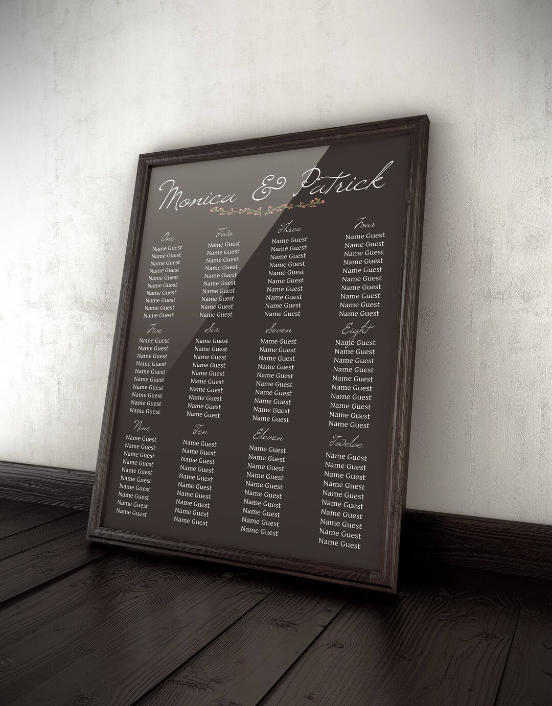 Elegant Seating Plan Canvas - Etsy