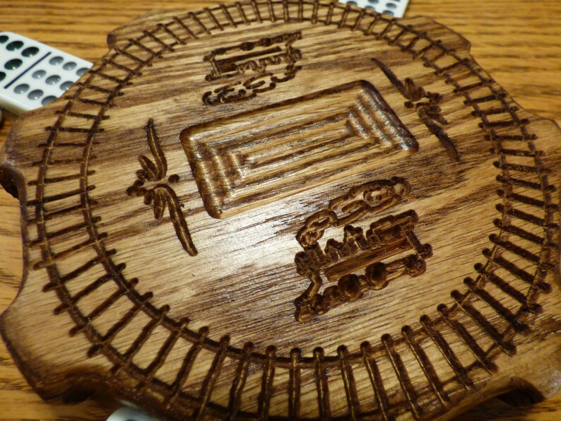 IG18O - Mexican Train Hub With Locomotives and Tracks Carved in Solid ...