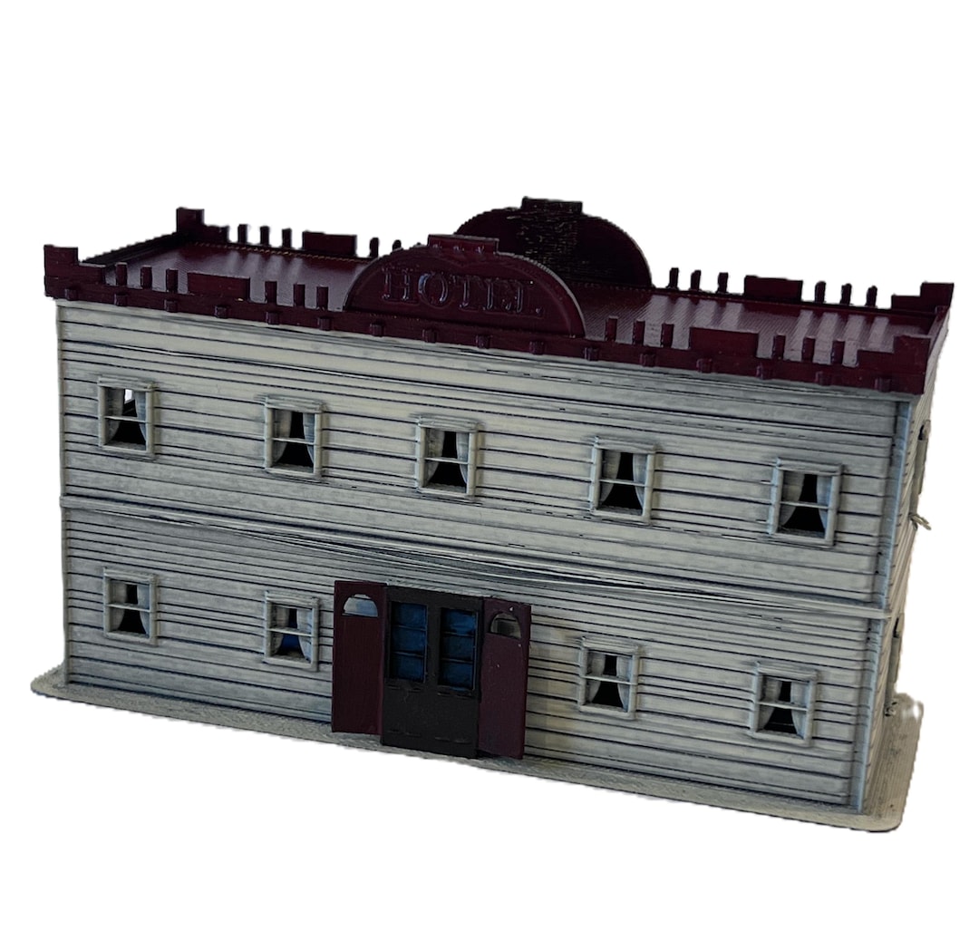 HO Scale Grand Hotel Model – Old West Diorama, Wargaming Building 1/87 ...