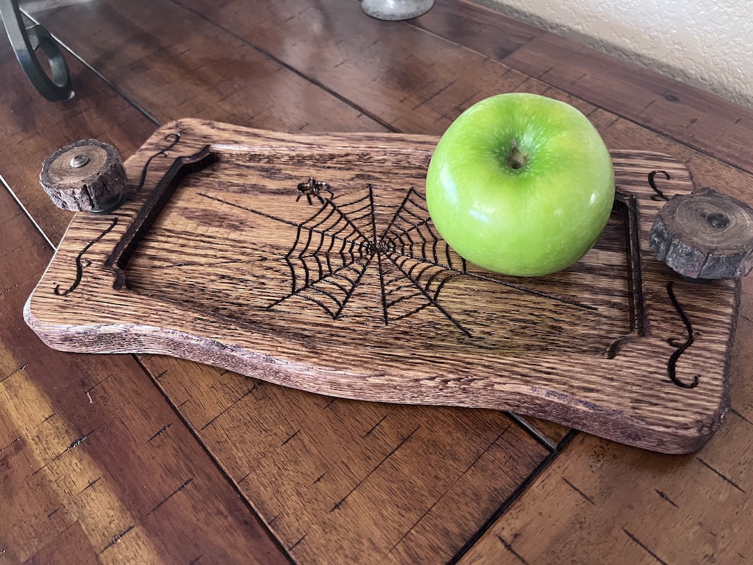 Carved Decorative Spider Tray Perfect for Treats, Candy, Fruit or Nuts ...