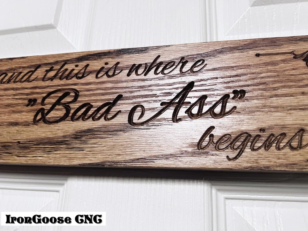 IG40 bad Ass Beauty-fashion Sign and This is Where BAD Ass Begins - Etsy