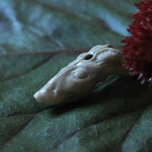 Handcarved Antler Fantasy Alien Face Pendant - Etsy