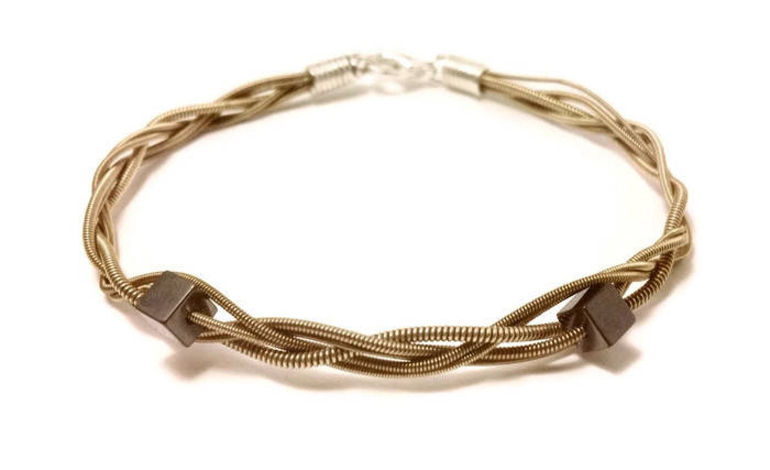 Guitar String Bracelet Braided Bracelet Personalized | Etsy