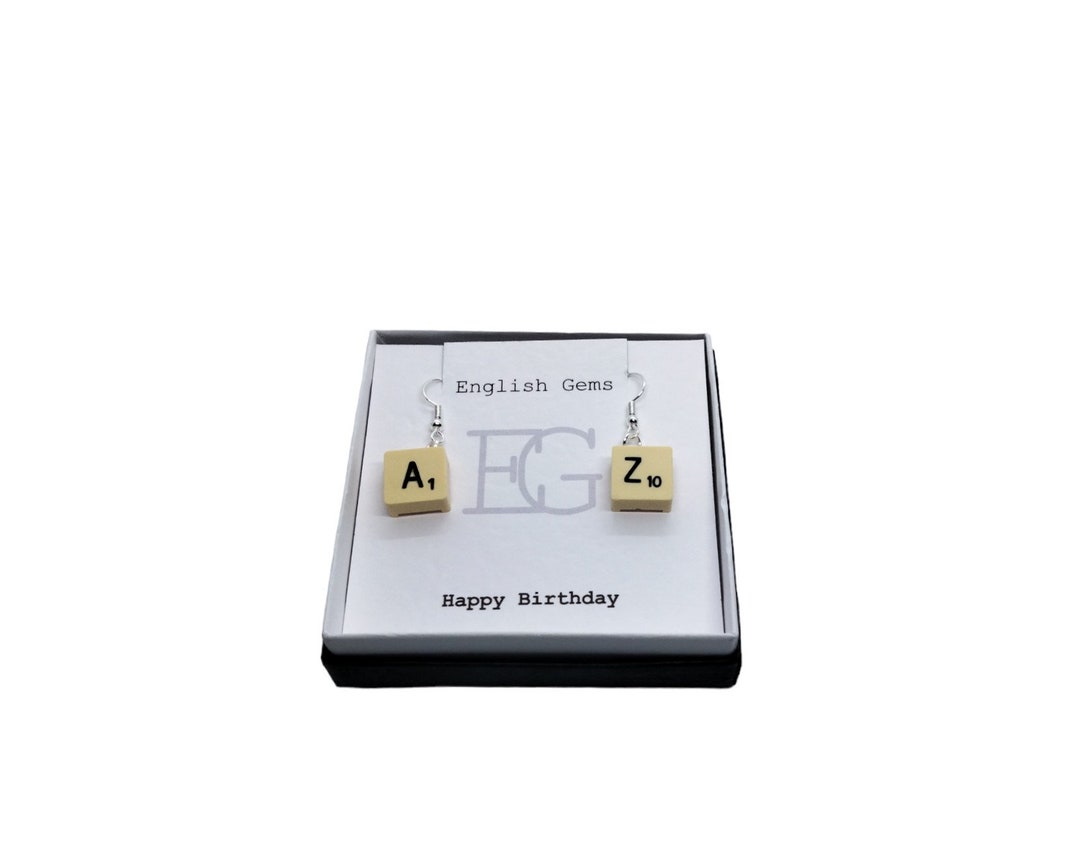 Scrabble Earrings Choice of Letters/tile Styles/metals Choice of ...