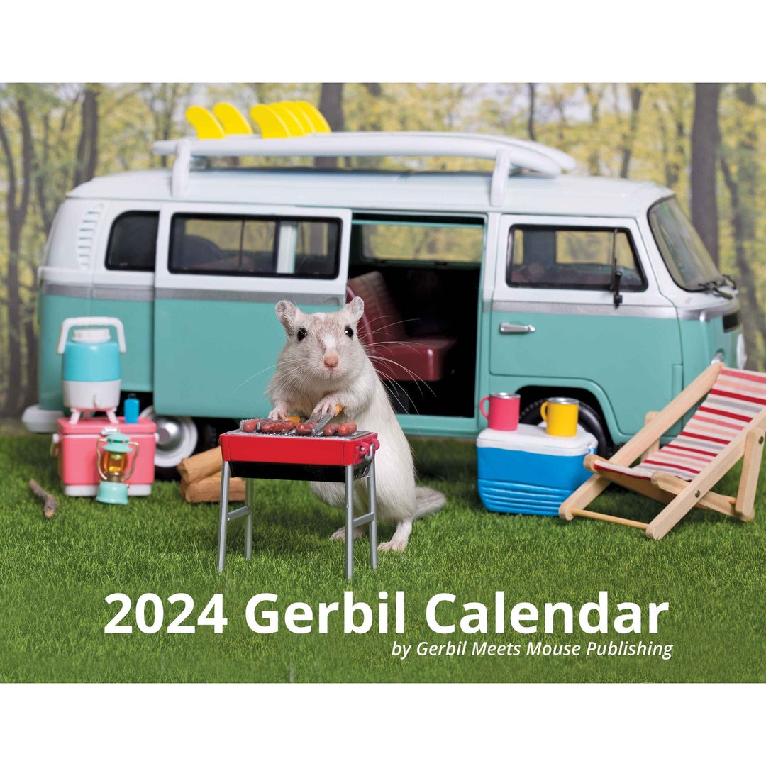 2024 Wall Calendar by Gerbil Meets Mouse Publishing | Rodent Miniatures ...
