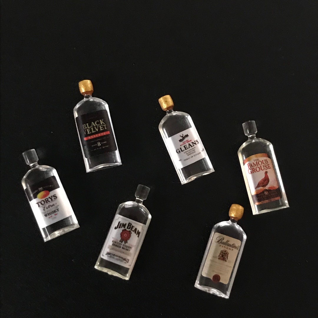 Dollhouse Whiskey Bottles Set Miniature 1:12 Scale Mini - Etsy