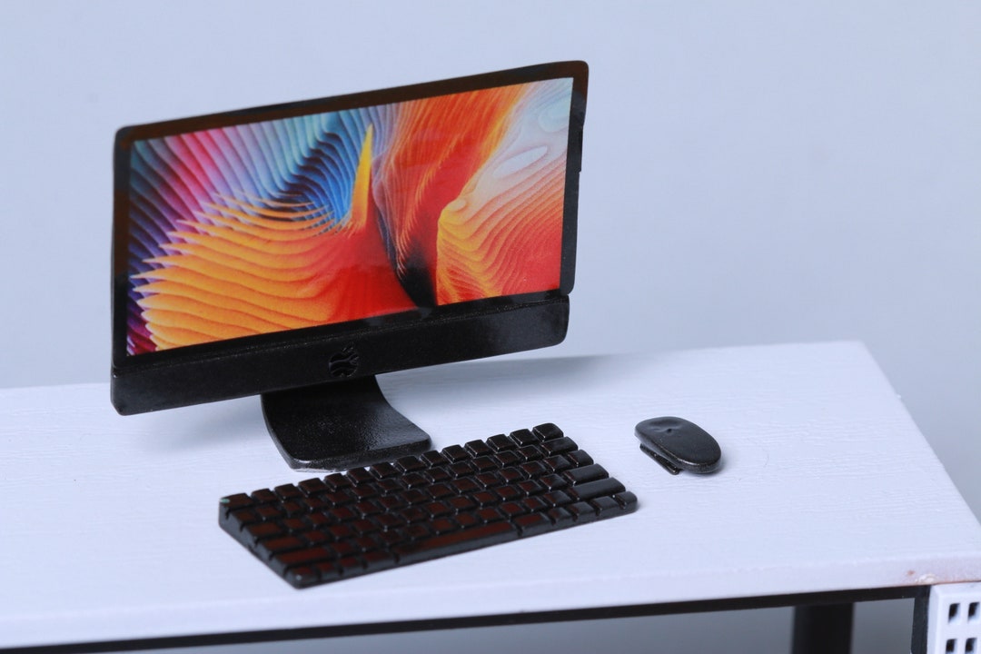 1:12 Scale PC Computer Personal Computer Dollshouse Miniature Keyboard ...