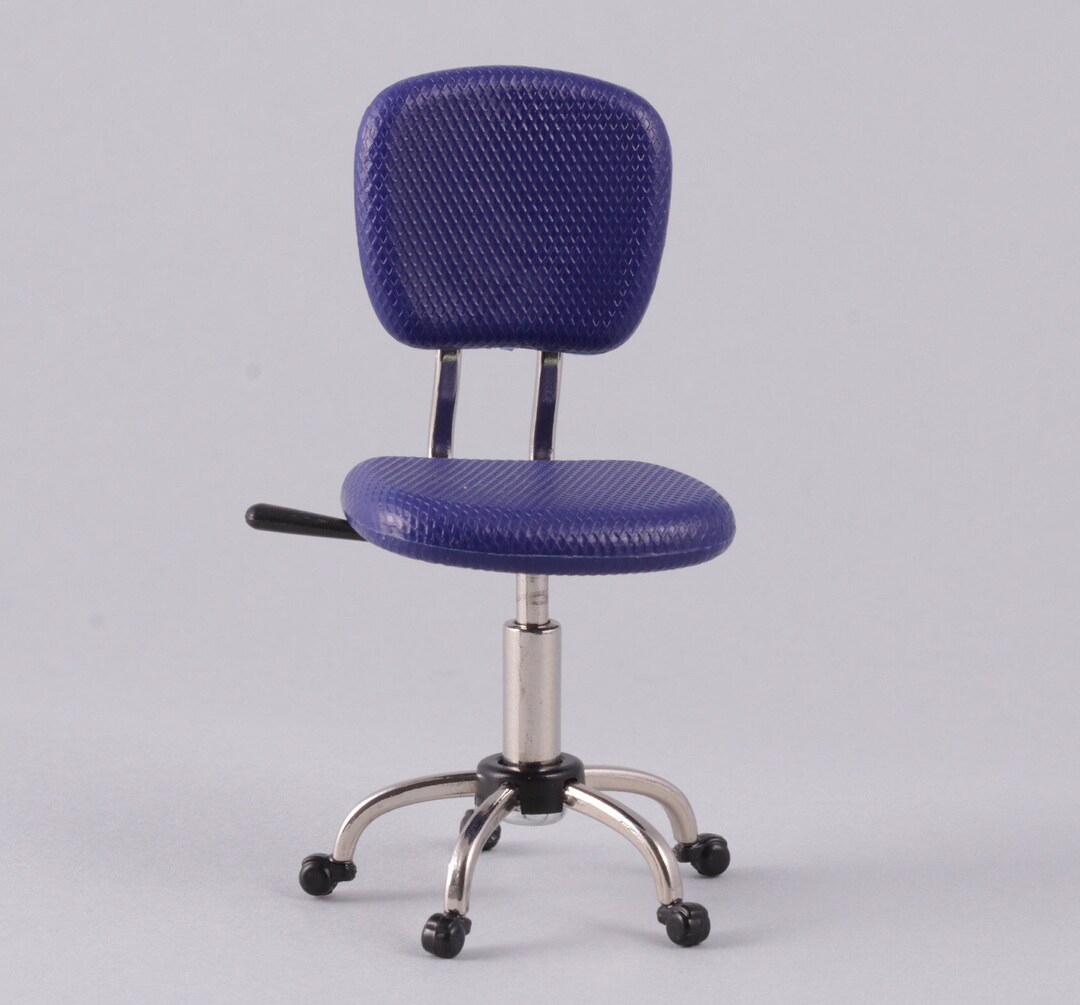 1:12 Scale Dollhouse Office Desk Chair Miniatures Dollshouse Swivel ...