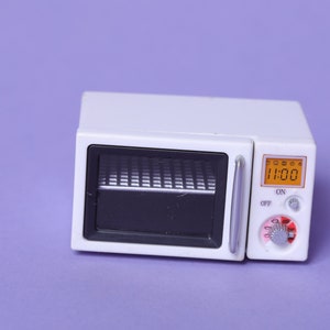 Miniature Microwave Dollhouse Miniatures 1:12 Scale 1/6 Kitchen ...