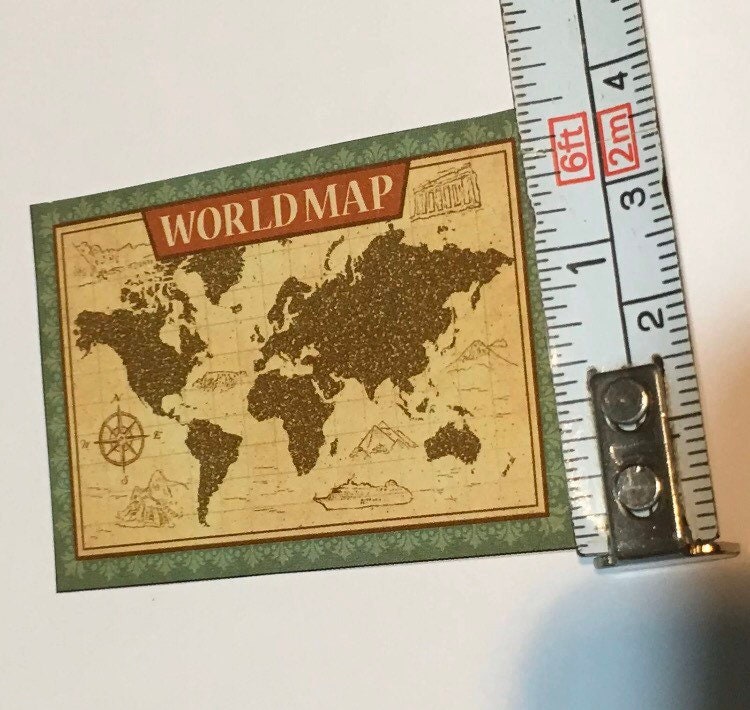 1:6 Scale Miniature Antique Style World Globe Map Dollhouse | Etsy
