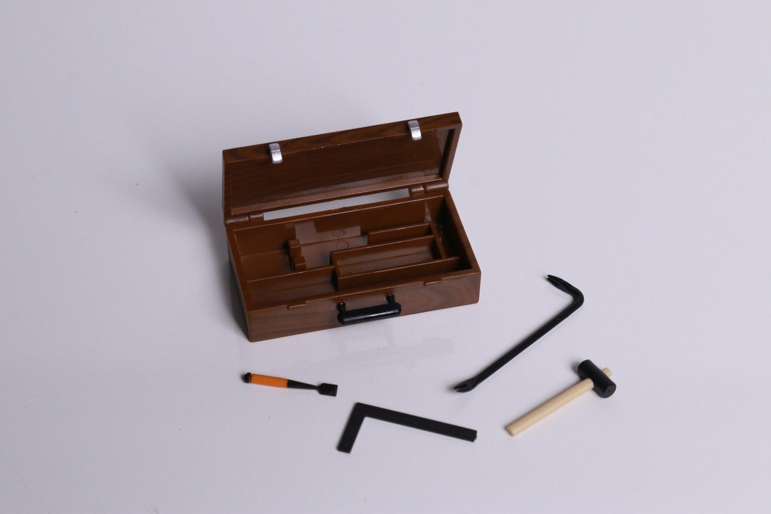 1:12 Scale Tool Box Toolbox Tools Dollhouse Miniatures Hammer Tool Set ...
