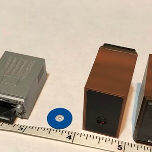 1:12 Scale CD Player Radio Dollhouse Miniature Music Room 1/12 Rement ...