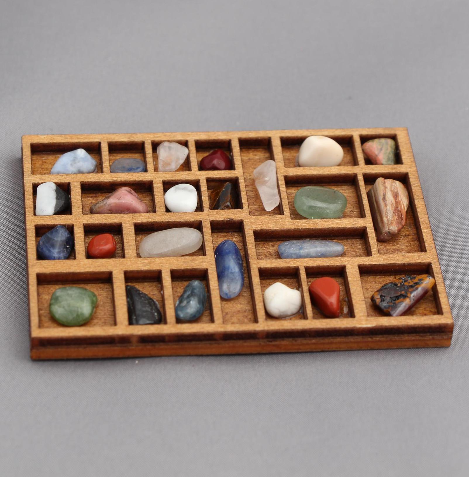 1:12 1/6 Scale Set Tumbled Stones Display Dollhouse Miniature Divider ...