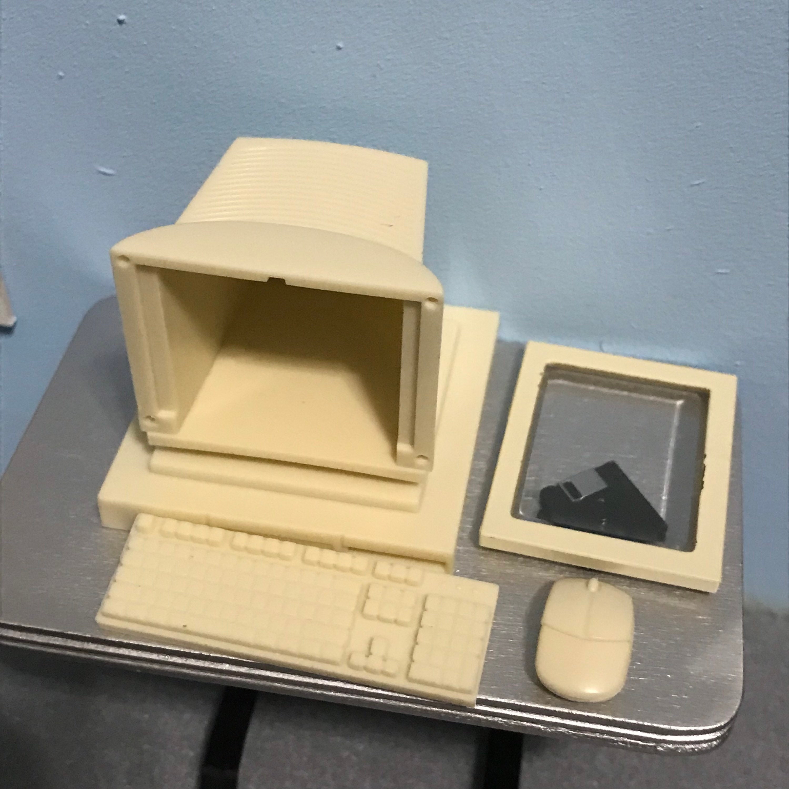 1/6 Scale Dollhouse Computer Set Mouse Keyboard Old Fashioned | Etsy