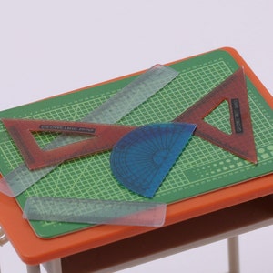 1:12 Scale Dollhouse Miniature Rulers Ruler Stationery Scissors - Etsy