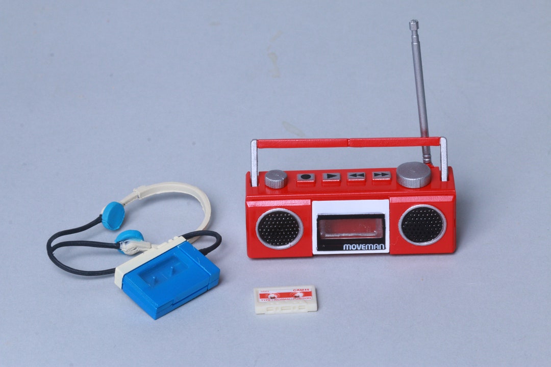 Miniature Tape Cassette Player Radio Music Rement Headphones Retro Tape ...