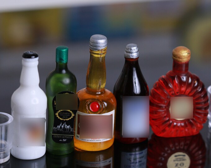 1:12 Scale Bottles Dollhouse Miniature Alcohol Drink Doll House - Etsy