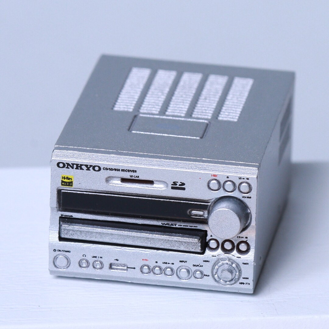 1:12 Scale CD Player Radio Dollhouse Miniature Music Room 1/12 Rement ...