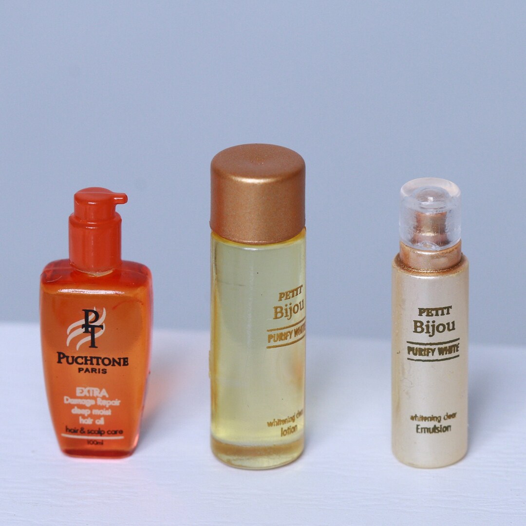 Miniature 1:2 Scale Shampoo Hair Care Bottle Kit Bathroom Costmetics ...