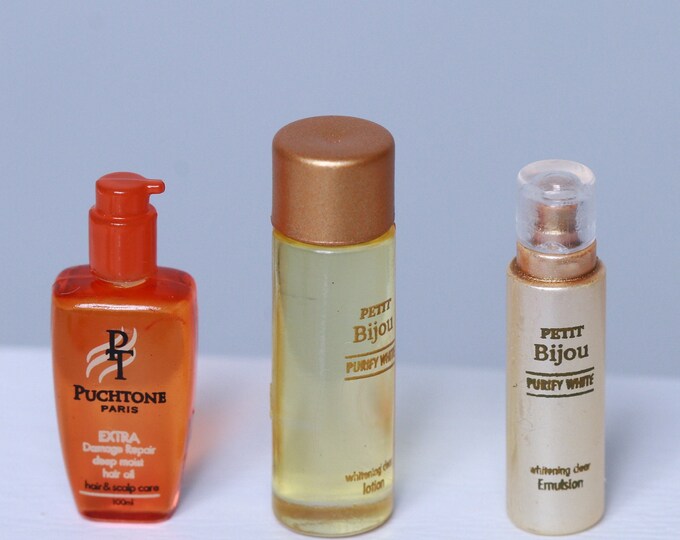Miniature 1:2 Scale Shampoo Hair Care Bottle Kit Bathroom Costmetics ...