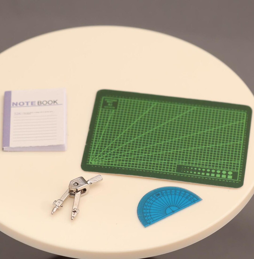 1:12 Scale Dollhouse Miniature Rulers Ruler Math Stationery Pencil ...